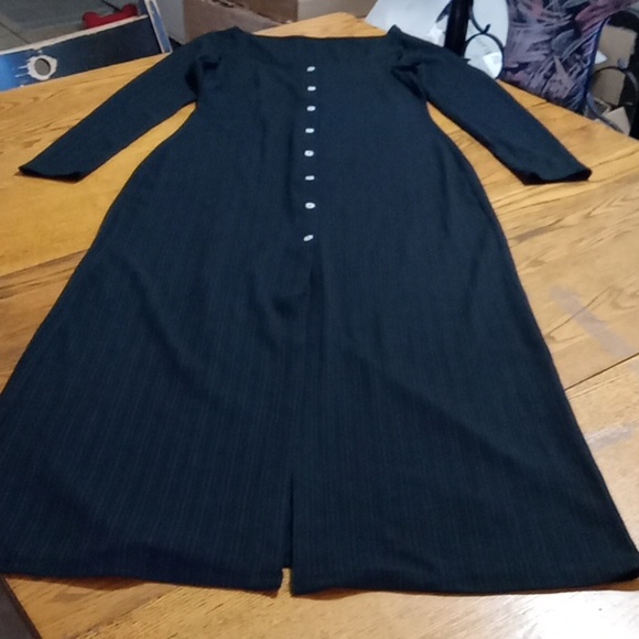 HALARA | Dresses | Halara Dress Women Medium Long Black Casual Work New ...